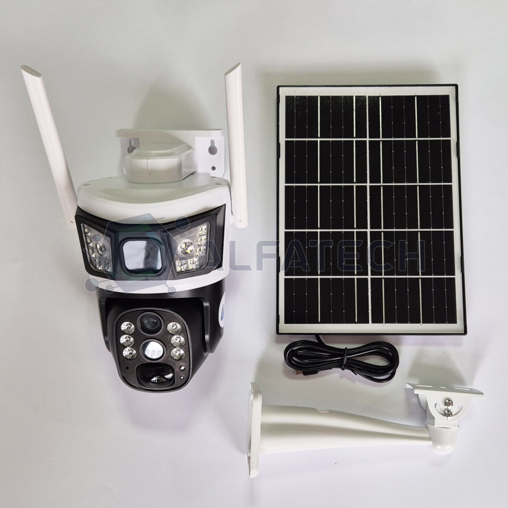 4G Соларна камера със SIM карта Robot Dual Lense IPC-V380-P3 - ALFATECHNICS